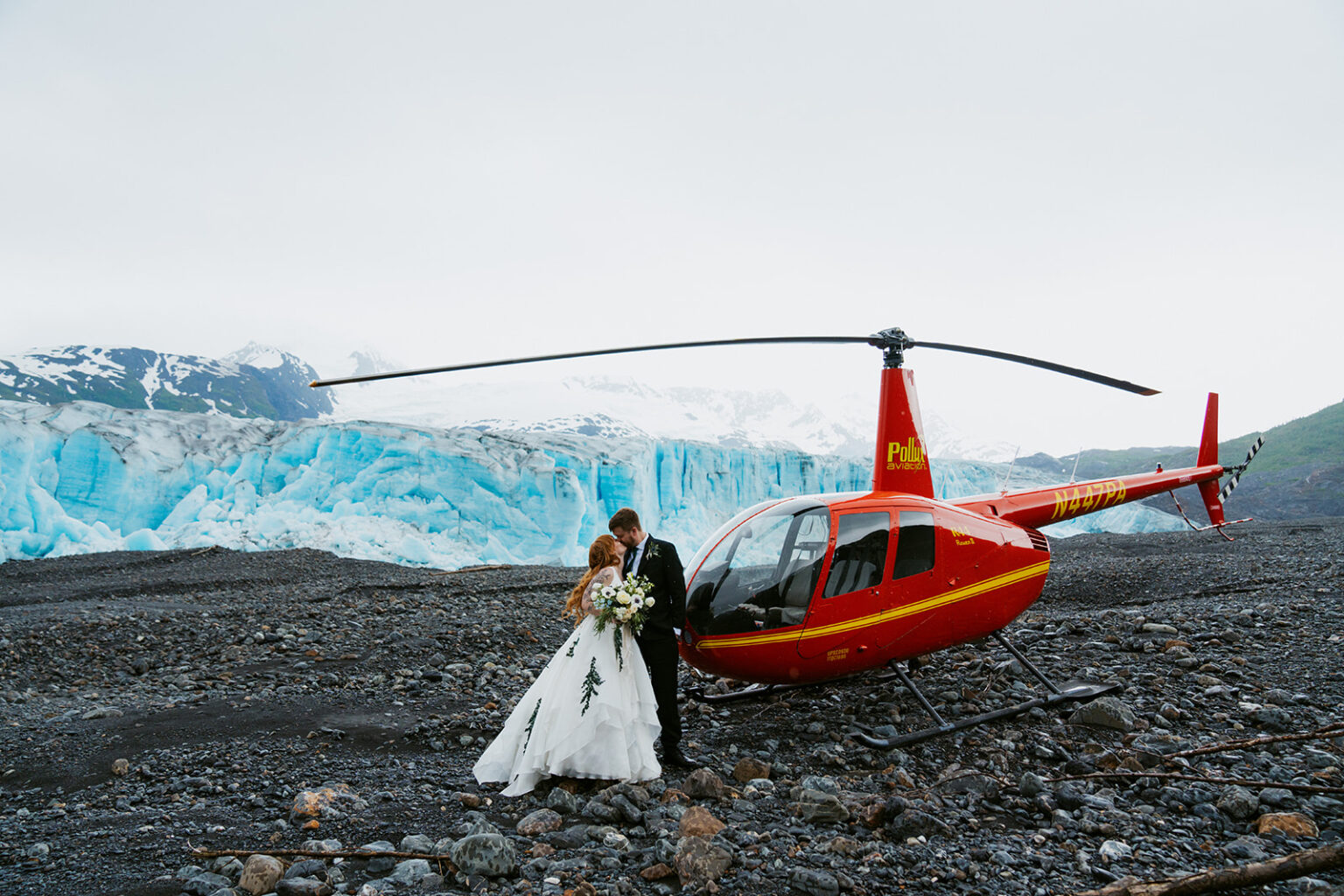Alaska Helicopter Elopement Meets Lakeside Wedding - Sabrina Fitz Photo ...