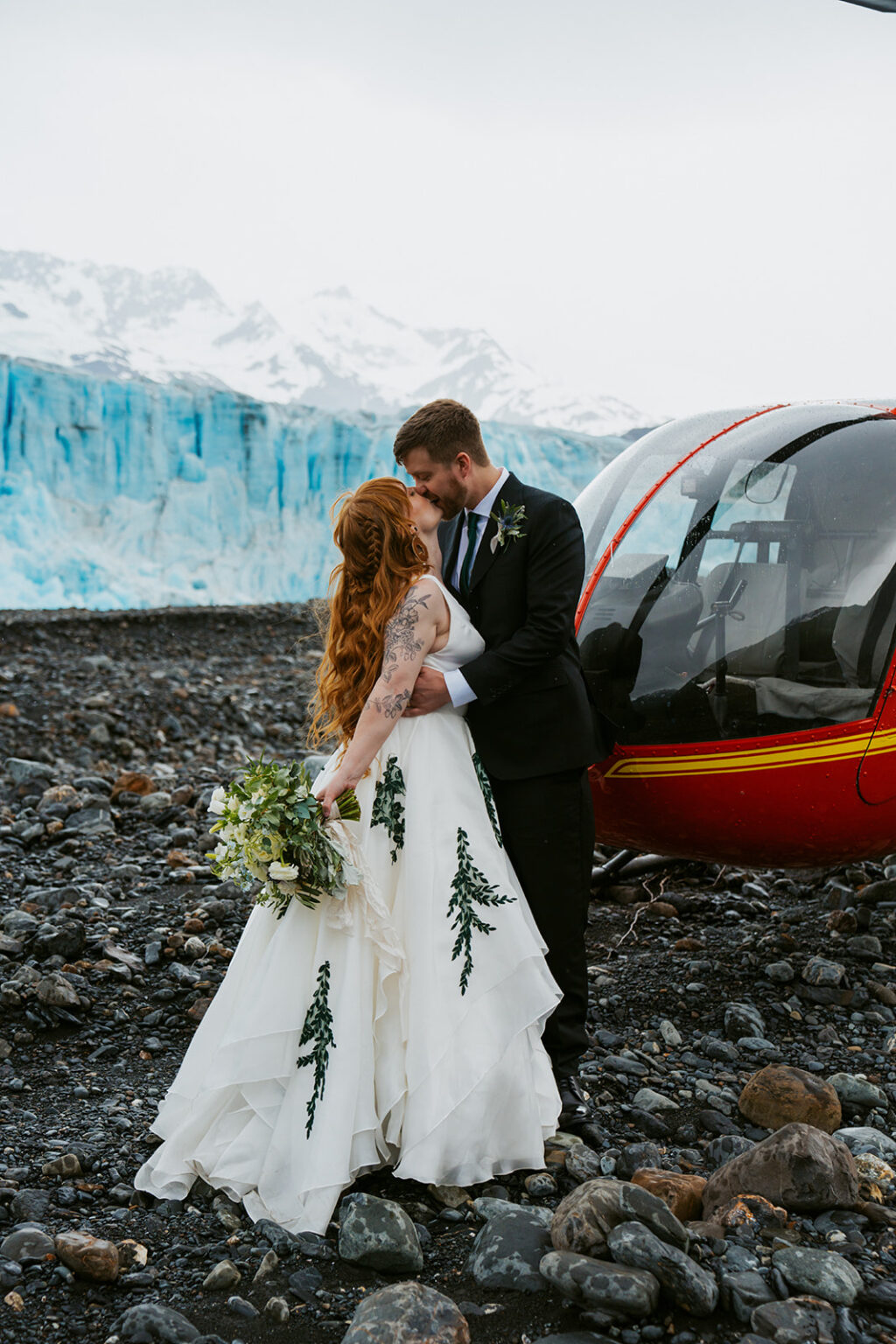 Alaska Helicopter Elopement Meets Lakeside Wedding - Sabrina Fitz Photo ...